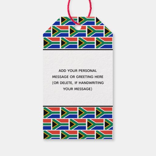 Custom South Africa Flag Gift Tags | Zazzle