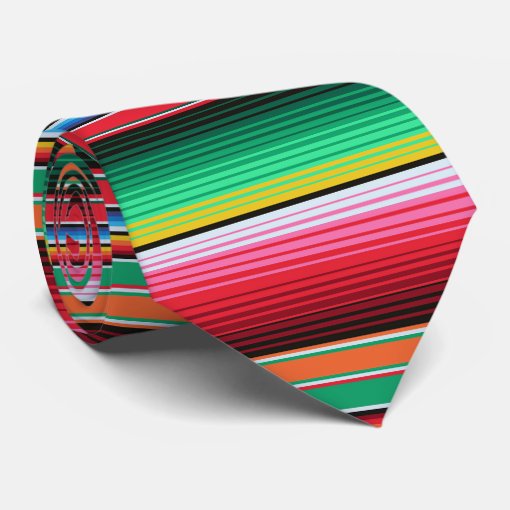 Custom Spanish Serape Mexican Blanket Fiesta Neck Tie | Zazzle