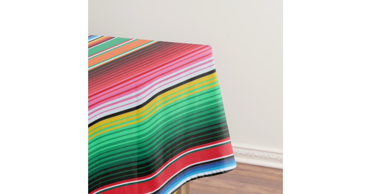 Custom Spanish Serape Mexican Blanket Fiesta Tablecloth | Zazzle