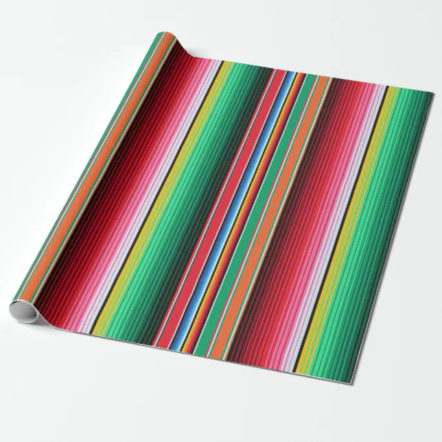 Custom Spanish Serape Mexican Blanket Fiesta Wrapping Paper | Zazzle