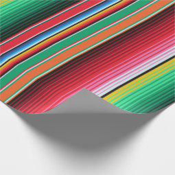 Custom Spanish Serape Mexican Blanket Fiesta Wrapping Paper | Zazzle