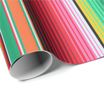 Custom Spanish Serape Mexican Blanket Fiesta Wrapping Paper | Zazzle