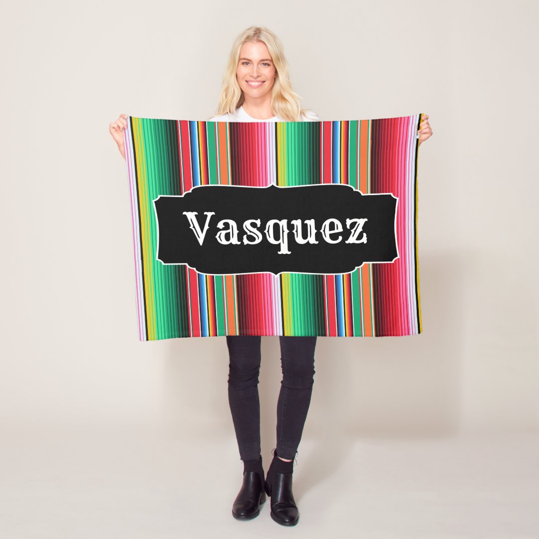 Custom Spanish Serape Mexican Blanket Personalized | Zazzle