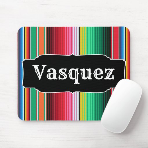 Custom Spanish Serape Mexican Blanket Personalized Mouse Pad | Zazzle