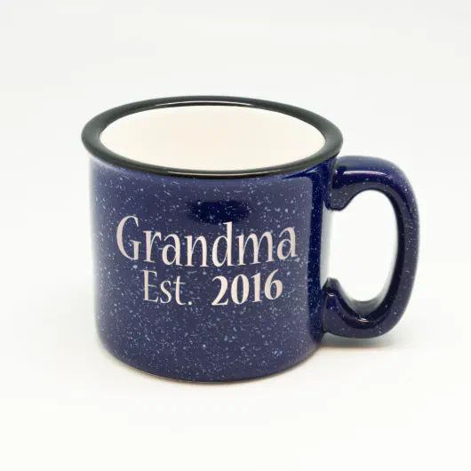 Custom Speckled Blue Campfire Mug | Zazzle