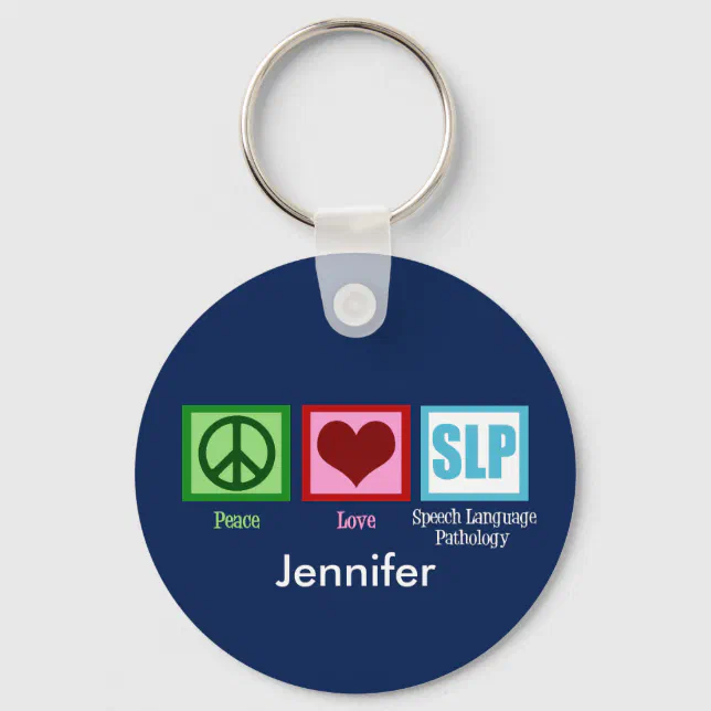 Custom Speech Language Pathology Keychain | Zazzle