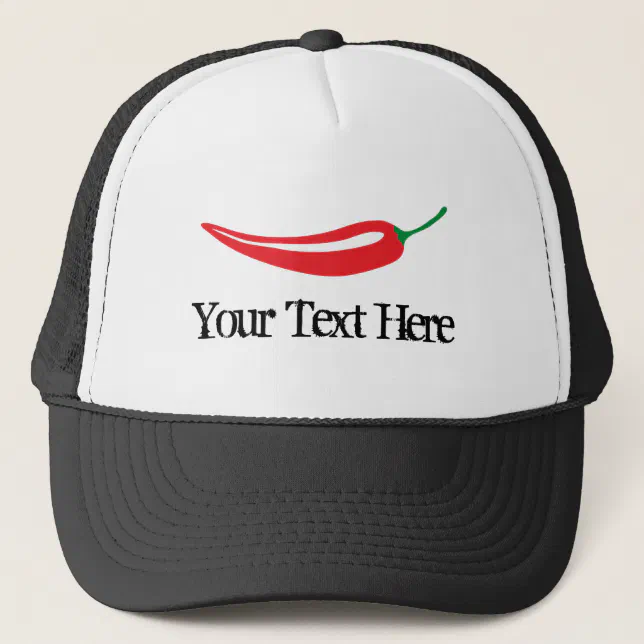 Custom spicy hot red chili pepper trucker hat | Zazzle