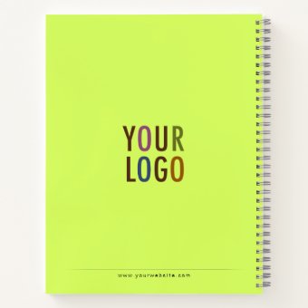 Custom Spiral Notebook Business Logo No Minimum | Zazzle
