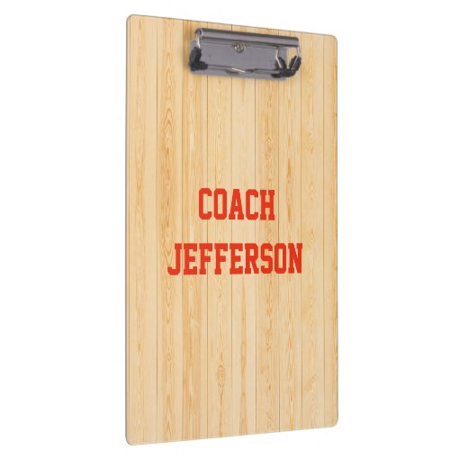Custom sport coach gym floor clipboard | Zazzle