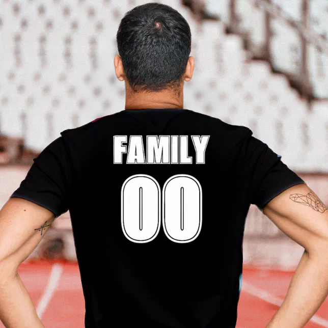 Custom Sports Jersey - Family Support Section T-Shirt | Zazzle