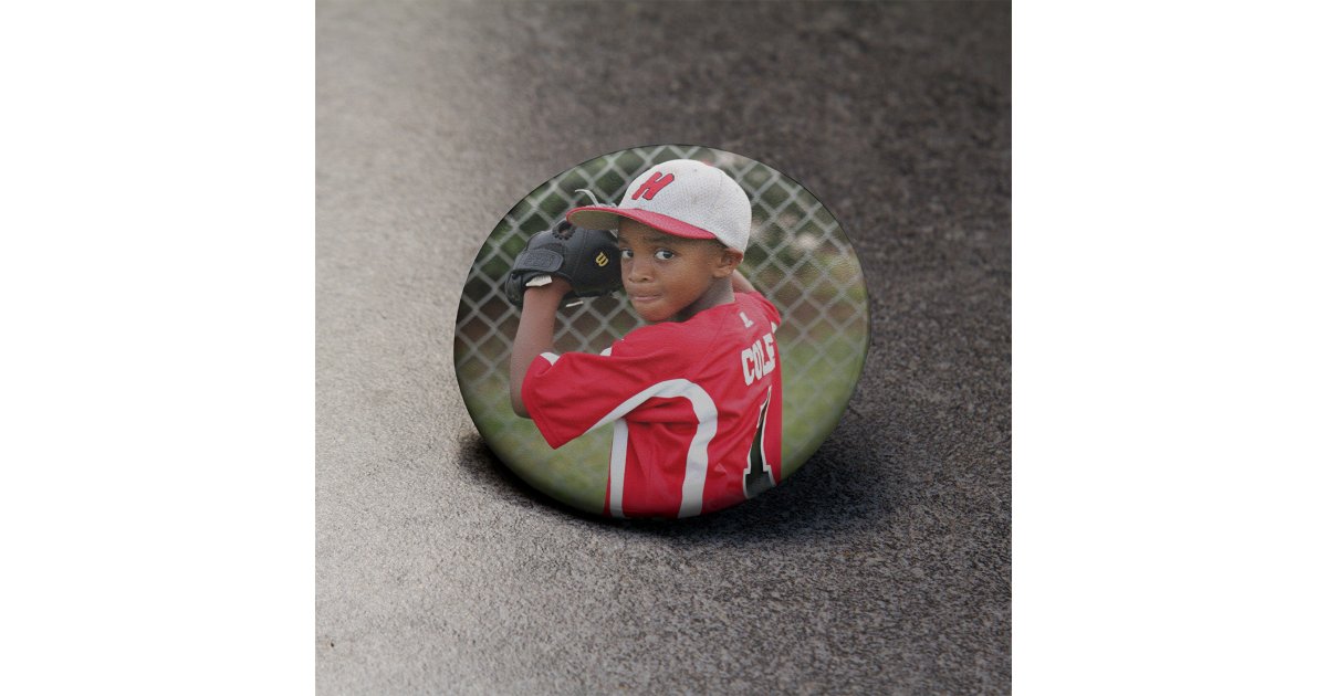Custom Sports Photo Button | Zazzle