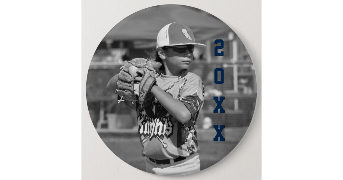 Custom Sports Photo Button | Zazzle