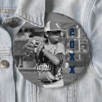 Custom Sports Photo Button | Zazzle