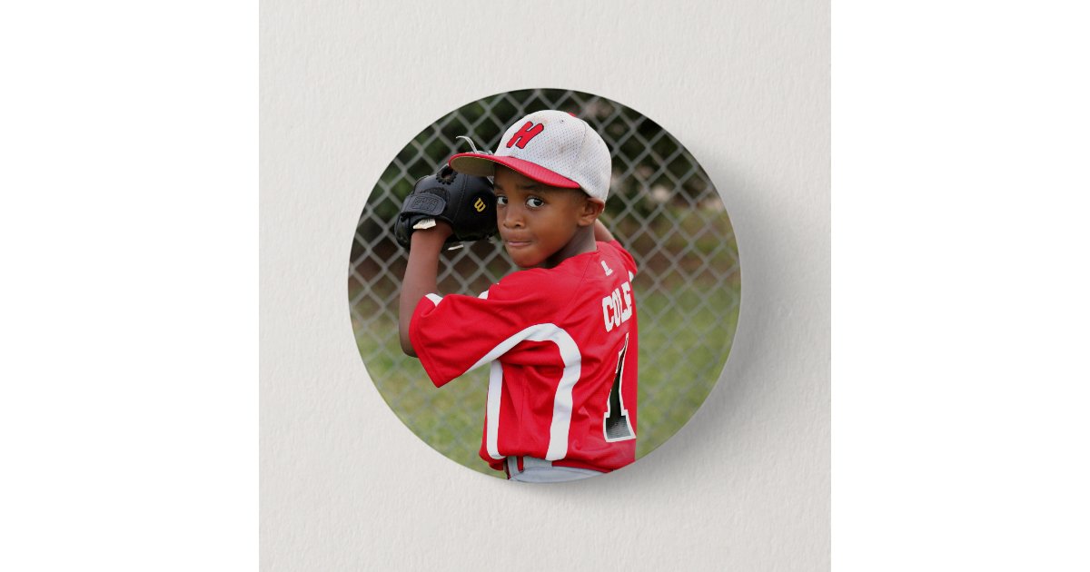 Custom Sports Photo Button | Zazzle