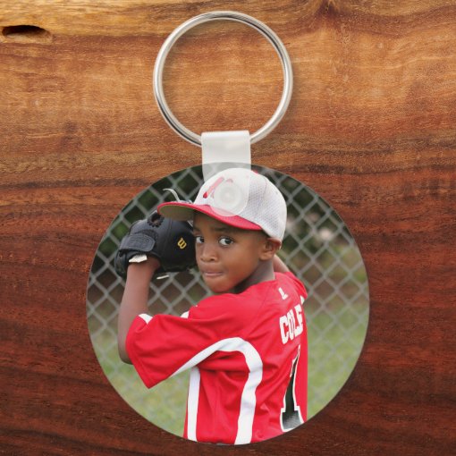 Custom Sports Photo Keychain | Zazzle