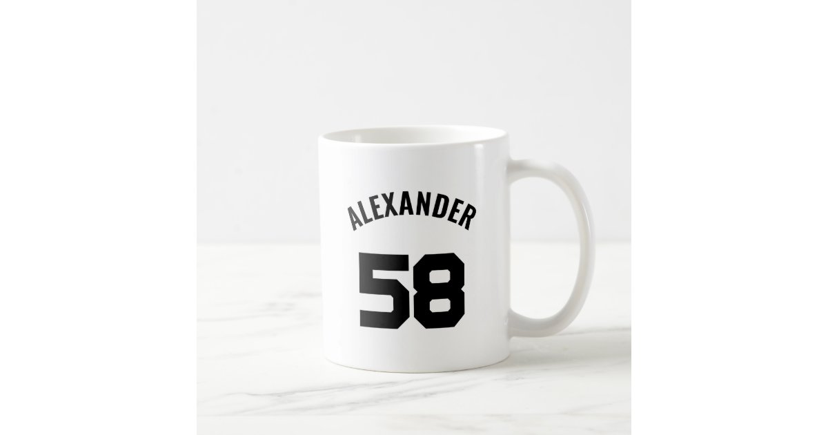 Custom Sports Team Logo, Team & Player Name Number Coffee Mug | Zazzle