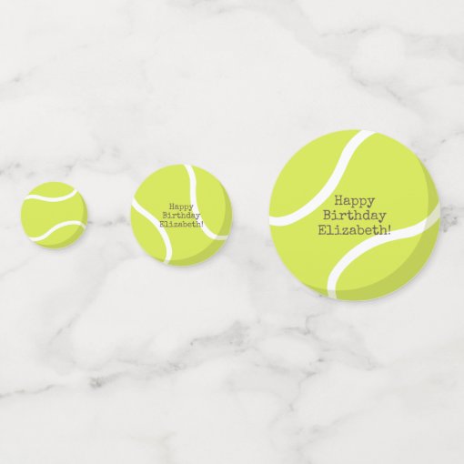 custom sports tennis birthday party confetti | Zazzle