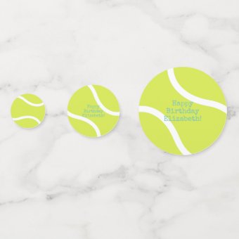custom sports tennis celebration confetti | Zazzle