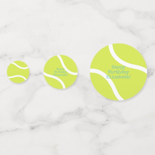 custom sports tennis celebration confetti | Zazzle
