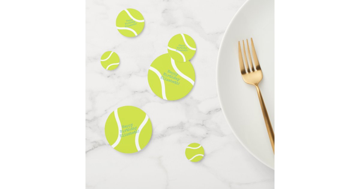 custom sports tennis celebration confetti | Zazzle