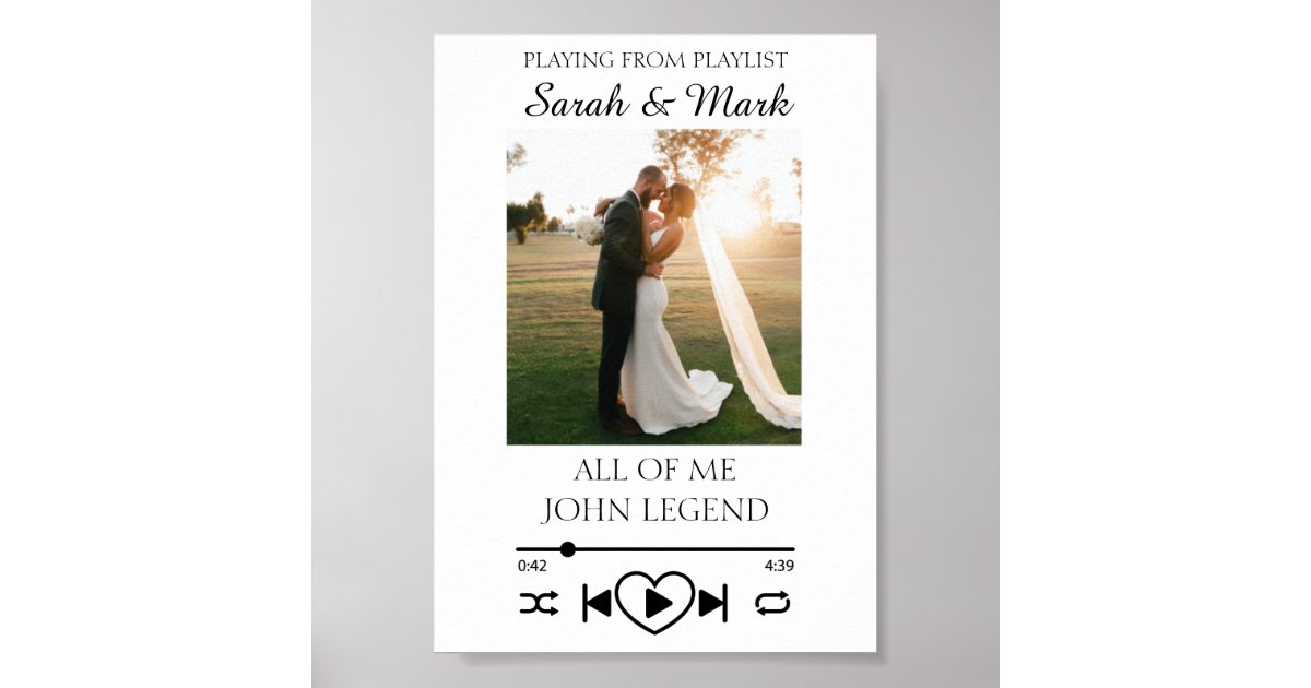 Custom Spotify Music Photo Anniversary Print | Zazzle