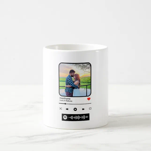 Custom Spotify Song Poster Photo Mug - For Love | Zazzle