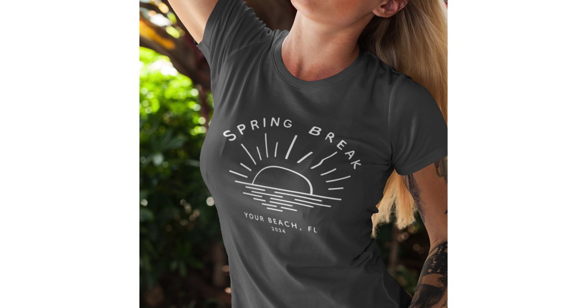 Custom Spring Break Summer Girlfriend Trip T-Shirt | Zazzle