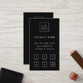 Custom Square Business Logo Black Customer Reward Loyalty Card | Zazzle