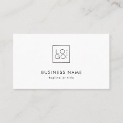 Custom Square Logo | Professional Company QR Code Business Card | Zazzle