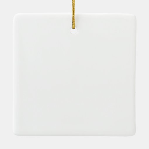 Custom Square Porcelain Christmas Tree Ornament | Zazzle