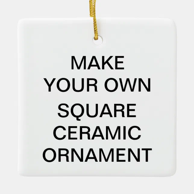 Custom Square Porcelain Christmas Tree Ornament | Zazzle