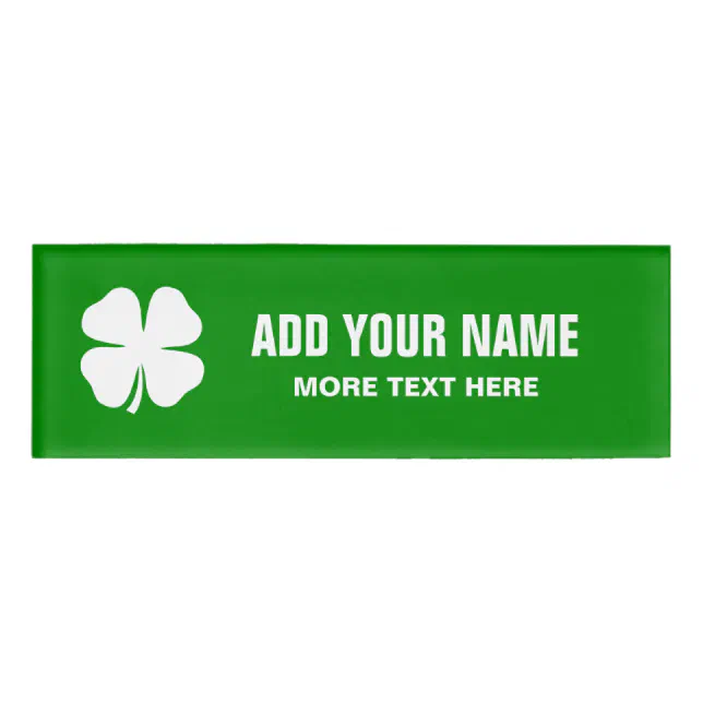 Custom St Patricks Day party magnetic name tags | Zazzle
