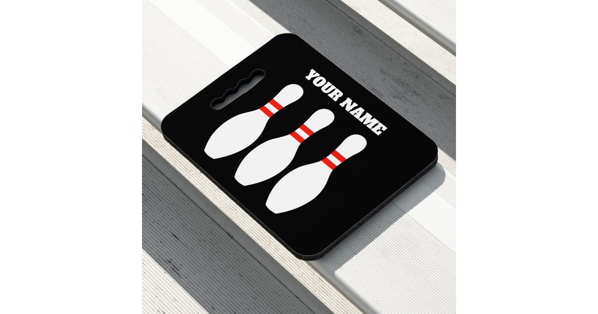 Custom stadium seat with bowling pin design | Zazzle