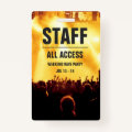 Custom Staff | All Access Concert Pass Badge | Zazzle