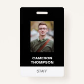 Custom STAFF employee photo Badge | Zazzle