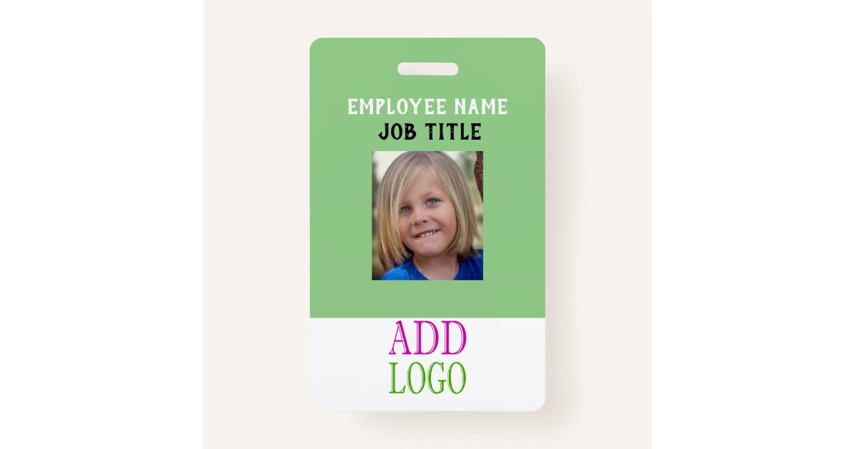 Custom STAFF ID - Photo pass- Name PASS Badge | Zazzle
