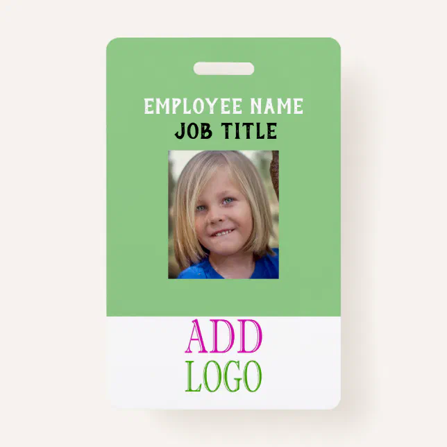Custom STAFF ID - Photo pass- Name PASS Badge | Zazzle