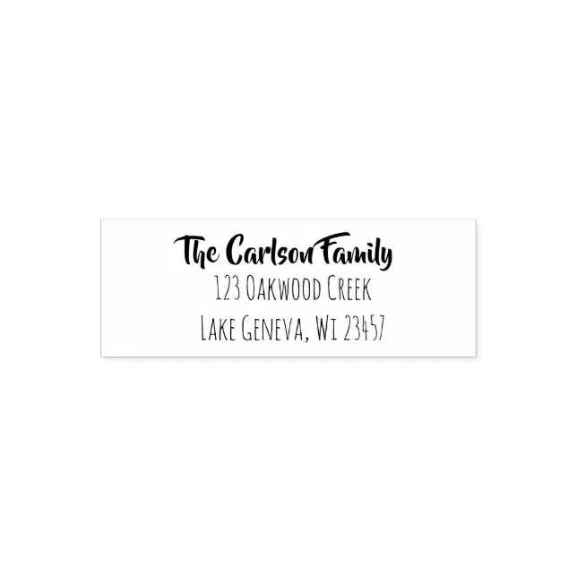 Custom Stamp, Add Your Name and Address Self-inking Stamp | Zazzle
