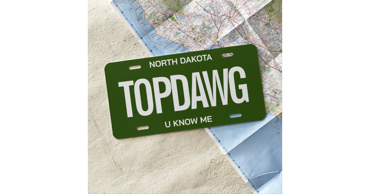 Custom state vanity car license plate designs | Zazzle