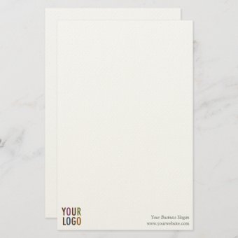 Custom Stationery Note Paper with Logo 5.5" x 8.5" | Zazzle