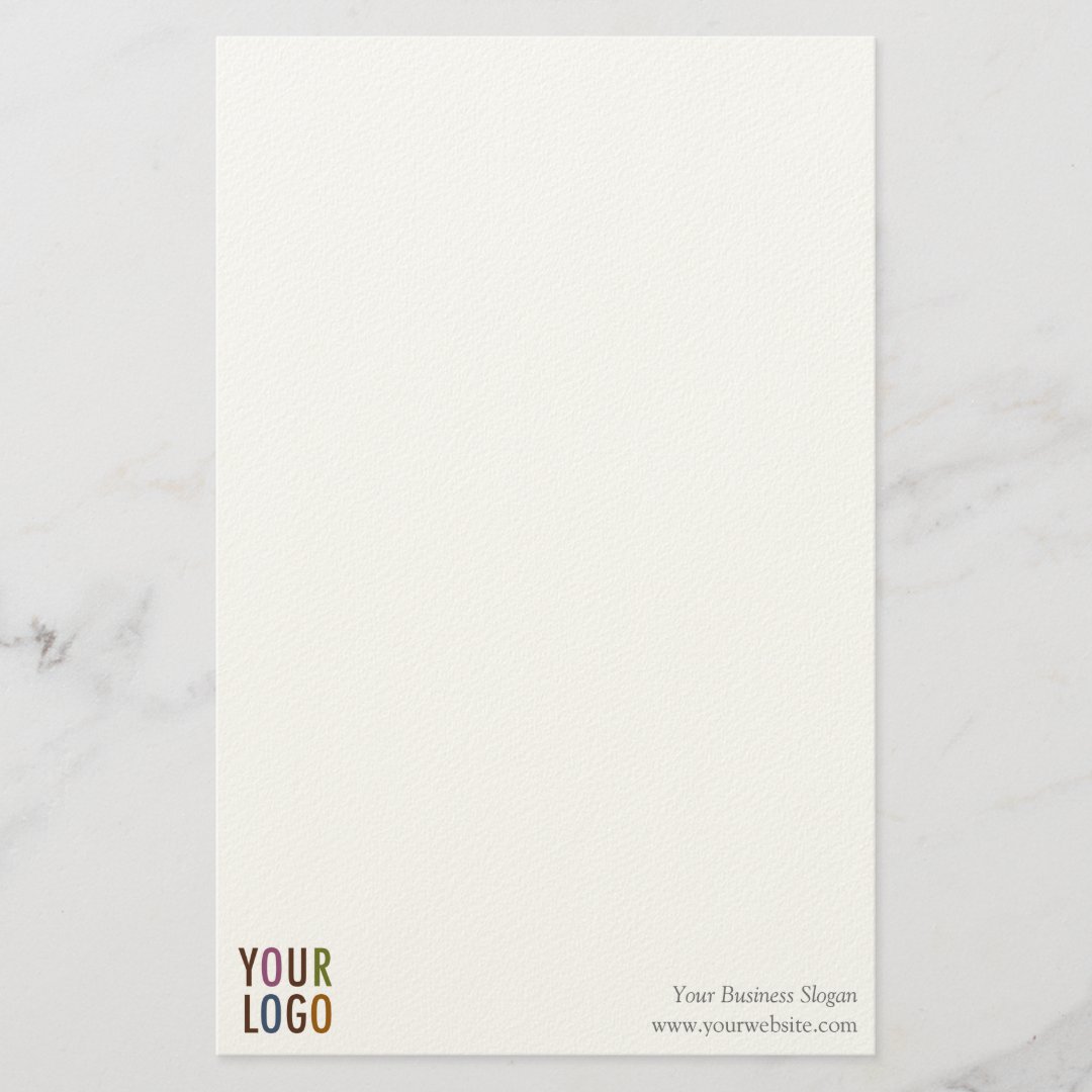 Custom Stationery Note Paper with Logo 5.5" x 8.5" | Zazzle