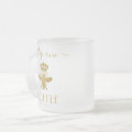 Custom Step One: COFFEE Queen Bee Lady Boss Clear Frosted Glass Coffee ...