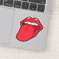 Custom Stickers, Mouth with Tongue Sticking out Sticker | Zazzle