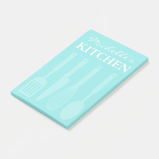 Custom sticky notes with kitchen cooking utensils | Zazzle