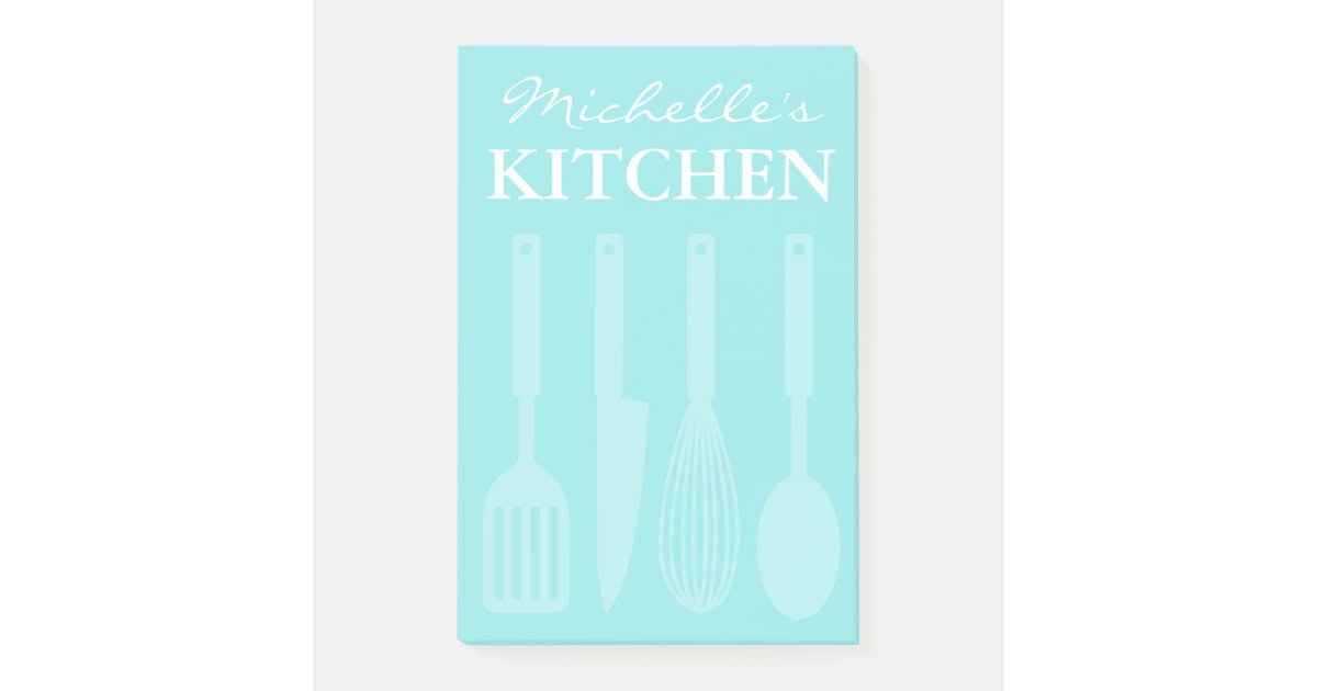 Custom sticky notes with kitchen cooking utensils | Zazzle