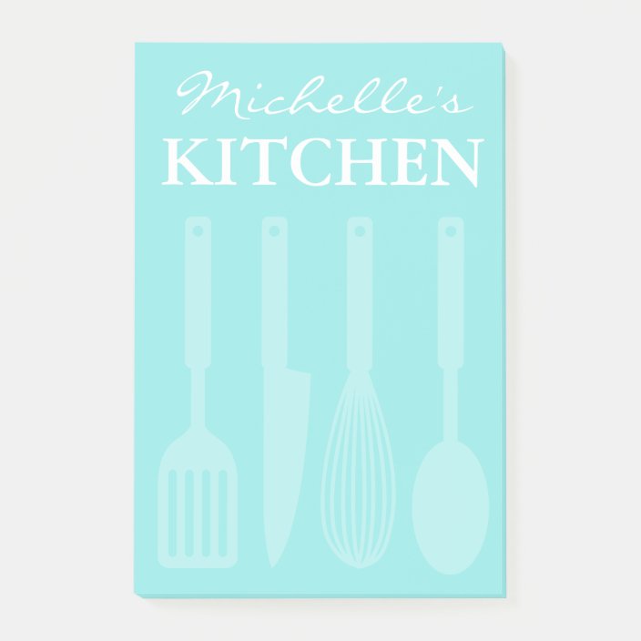 Custom sticky notes with kitchen cooking utensils | Zazzle.com