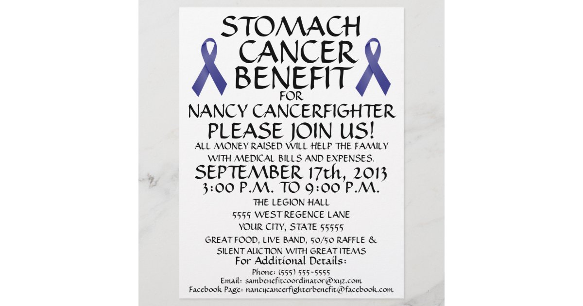 Custom Stomach Cancer Benefit Flyer | Zazzle