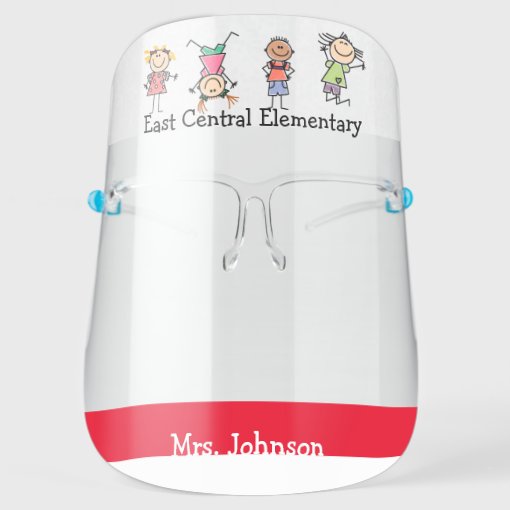 Custom Student and School Teacher Face Shield | Zazzle
