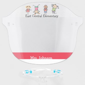 Custom Student and School Teacher Face Shield | Zazzle