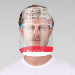 Custom Student and School Teacher Face Shield | Zazzle